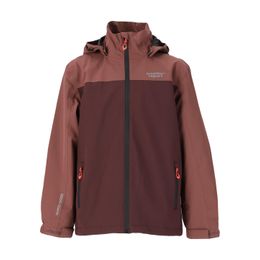 WEATHER REPORT Kinder Outdoorjacke "Borise Jr.", braun, Gr. 104, mehrfarbig, 90% Polyester, 10% Elasthan, Jacken, mit wasserdichter Ausstattung