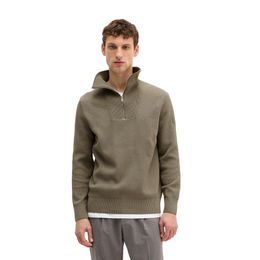 Marc O'Polo MARC O'POLO Herren Troyer "aus reiner Bio-Baumwolle"frozen taupe, Gr. S, unifarben, Obermaterial: 100% Baumwolle, Pullover