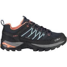 CMP Damen Wanderschuh "RIGEL LOW WMN WP TREKKING SHOES", Gr. 37b.blau, giada, peach, Leder, Schuhe, wasserdicht