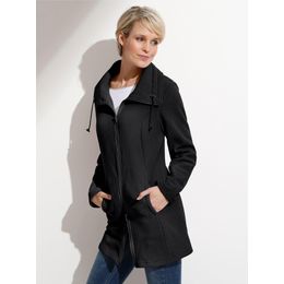 Classic Basics Damen Fleecejacke, schwarz, Gr. 42, unifarben, 100% Polyester, Jacken