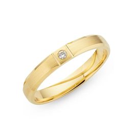 Phoenix PH&Ouml;NIX Damen Trauring "Schmuck Partnerring Ehering Verlobungsring Freundschaftsring", 55, 0,01 SI = kleine Einschl&uuml;sse mit Brillant, Silber 925