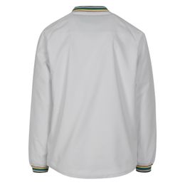 Urban Classics Herren Rundhalspullover "Urban Classics Herren Warm Up Pull Over", wei&szlig;, Gr. S, gestreift, 100% Polyester, Pullover