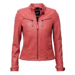 Maze Damen Lederjacke "31Ryana", rosa, Gr. L, Obermaterial: 100% Lammleder. Futter: 100% Baumwolle. &Auml;rmelfutter: 100% Polyester, Jacken