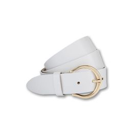 Bernd G&ouml;tz BERND G&Ouml;TZ Damen Lederg&uuml;rtel "Lederg&uuml;rtel mit offener goldener Ringschlie&szlig;e", wei&szlig;, Gr. 95, Rindsleder, G&uuml;rtel