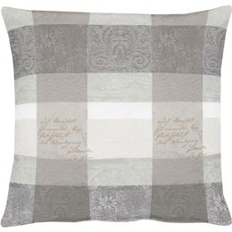 Dekokissen Apelt, B:40cm L:40cm, grau, Polyester, Dekokissen_Sitzkissen_Kissenh&uuml;llen, "3042 Zeitlos elegantes Jacquardmotiv", Kissenh&uuml;lle ohne