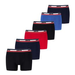 Levi's LEVI'S Herren Boxershorts "LEVIS MEN REPEAT SPW LOGO BOXER BRIEF", Gr. Lschwarz, rot, blau, Single Jersey, Obermaterial: 95% Baumwolle, 5% Elasthan,