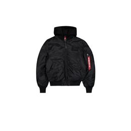 Herren Bomberjacke "MA-1 TT Two Tone Hood CW"schwarz, Gr. M, Alpha Industries, Obermaterial: 100% Nylon, Futter: 100% Nylon, Kapuze: 75% Baumwolle,