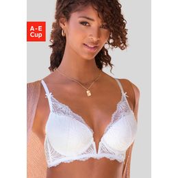 Lascana Damen Schalen-BH "Alexia", Gr. 80, beige, Spitze, Obermaterial: 60% Polyamid, 35% Polyester, 5% Elasthan, BHs, mit B&uuml;gel & dekorativem