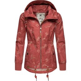 Ragwear Damen Outdoorjacke "Danka Leaves", rosa, Gr. XS, Obermaterial: 100% Polyester; Innenfutter: 100% Polyester, Jacken, Wasserdichte