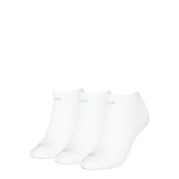 Calvin Klein Damen Sneakersocken "CK WOMEN SNEAKER", Gr. 39wei&szlig;, Baumwollmischung, Socken, schmales Rippenb&uuml;ndchen, Cotton-Mix, elastisch