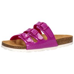 Lico M&auml;dchen Pantolette "Pantolette Bioline Kids Glitter", Gr. 42, rosa, Synthetik, Schuhe