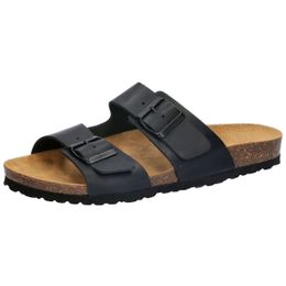 Lico Herren Pantolette "Pantolette Bioline Jenrik", Gr. 38, schwarz, Leder, Schuhe