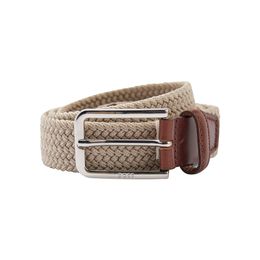 BOSS Herren Flechtg&uuml;rtel "Clorio", beige, Gr. 100, unifarben, Kunstfaser, G&uuml;rtel, mit BOSS Logo-Schriftzug auf der Schlie&szlig;e und Leder-Schlaufe