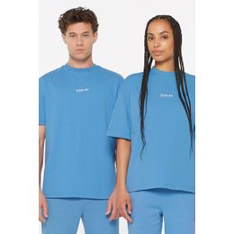 Harlem Soul Damen Rundhalsshirt, blau, Gr. L, bedruckt, Single Jersey, Material: 100% Baumwolle, Shirts, aus Baumwolle