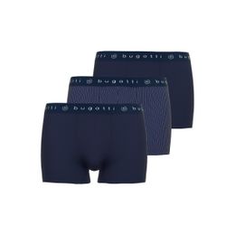 Bugatti Herren Slip "Mailand", Gr. 6, blau, Single Jersey, Obermaterial: 95% Baumwolle, 5% Elasthan, Unterhosen, mit Logo, Baumwollmix, eng, bequem,
