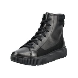 Geox Damen Schn&uuml;rstiefelette "Geox Stiefelette Leder", Gr. 36, schwarz, Leder, Schuhe