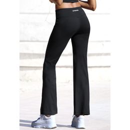 Damen Funktionshose, schwarz, Gr. XS, Copenhagen Studios, unifarben, Obermaterial: 78% Polyester, 22% Elasthan, Hosen, mit breitem bequemen B&uuml;ndchen