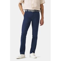 MEYER Herren Chinos "BONN Art.1-8121", blau, Gr. 25, unifarben, 75% Baumwolle, 21% Polyester, 4% Elasthan, Hosen, mit Ultra Flex Bund