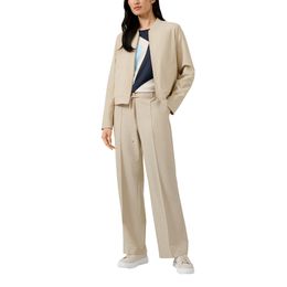 Damen Kurzjacke, beige, Gr. 38, s.Oliver BLACK LABEL, unifarben, Web, Obermaterial: 62% Polyester, 33% Viskose, 5% Elasthan, Jacken, mit Taschen
