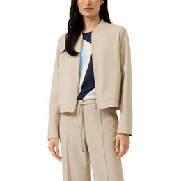 Damen Kurzjacke, beige, Gr. 40, s.Oliver BLACK LABEL, unifarben, Web, Obermaterial: 62% Polyester, 33% Viskose, 5% Elasthan, Jacken, mit Taschen