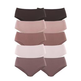 Damen H&uuml;ftslip, PETITE FLEUR BY LASCANA, Gr. 48, beige, Single Jersey, Obermaterial: 95% Baumwolle, 5% Elasthan, unifarben, Unterhosen, aus