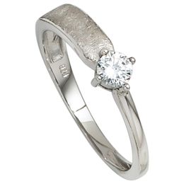 Jobo Damen Silberring, 56, Silber 925 (Sterlingsilber), silber, Silber 925 (Sterlingsilber), Fingerringe, 925 Silber mit Zirkonia