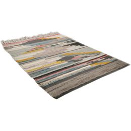 Teppich Theko, B:140cm H:7mm L:200cm, bunt, Baumwolle, Wolle, Wohnzimmer, Teppiche, "Nomadic 3912, Handwebteppich", gemustert, handgewebt, mit