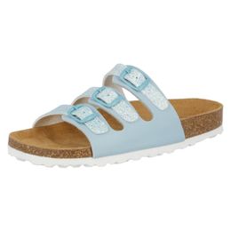 Lico M&auml;dchen Pantolette "Slipper Bioline Free Kids", Gr. 32, blau, Synthetik, Schuhe