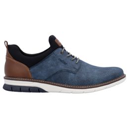 Rieker Herren Slip-On Sneaker, Gr. 41, blau, Lederimitat, Textil, kontrastfarbene Details, Schuhe, Schlupfschuh, Halbschuh, Freizeitschuh mit Pr&auml;gung