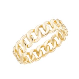 Luigi Merano Damen Goldring "mit Panzerketten-Design, Gold 375", 54, Gelbgold 375, gold, Gelbgold 375, Fingerringe