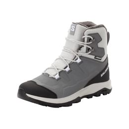 Salomon Damen Winterstiefel "OUTFROST TS CSWP W", Gr. 40,5, grau, Synthetik, Textil, Schuhe, Snowboots, Winterboots, Winterschuhe, wasserdicht und