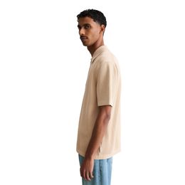Marc O'Polo Herren Poloshirt "mit feiner Rippstruktur"frosty sand, Gr. M, MARC O'POLO DENIM, unifarben, Obermaterial: 100% Baumwolle, Shirts