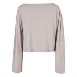 Urban Classics M&auml;dchen Langarmshirt "Urban Classics Damen"warmgrau, Gr. S, unifarben, 77% Modal, 23% Polyester, Shirts