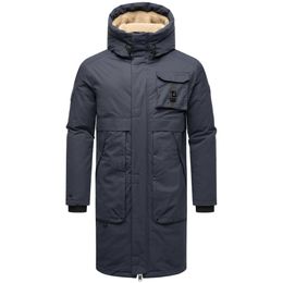 STONE HARBOUR Herren Wintermantel "Cyriaan XX", blau, Gr. S, Obermaterial: 55% Nylon, 45% Baumwolle; Innenfutter: 100% Polyester; Wattierung: 100%