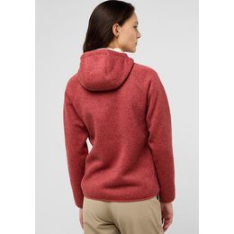 Jack Wolfskin Damen Fleecejacke "KAMINFEUER HOODED JKT W", rot, Gr. XS, Obermaterial: 100% Polyester. Kontrast: 100% Polyamid . Futter: 100%
