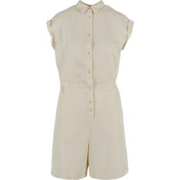Urban Classics Damen Jumpsuit "Urban Classics Damen Ladies Viscose Twill Jumpsuit"sandwei&szlig;, Gr. L, unifarben, 69% Viskose, 31% Polyester, Overalls