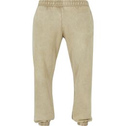 Urban Classics Herren Jogginghose "Urban Classics Herren Heavy Stone Washed Sweatpants"unionbeige, Gr. S, unifarben, 70% Baumwolle, 30% Polyester,
