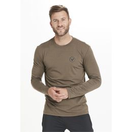Virtus Herren Langarmshirt "JOKERS M L/S", gr&uuml;n, Gr. S, unifarben, 86% Polyester, 10% Viskose, 4% Elasthan, Shirts, mit innovativer Quick