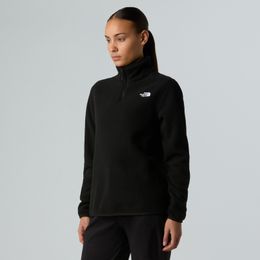 The North Face Damen Fleecepullover "W GLACIER FLEECE 1/4 ZIP JACKET", schwarz, Gr. XL, Fleece, Obermaterial: 100% Polyester, Sweatshirts, Halfzip