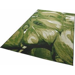 Teppich Tom Tailor HOME, B:123cm H:3mm L:180cm, gr&uuml;n, Kunstfaser, Wohnzimmer, Teppiche, "Garden Palm", Flachgewebe, In- und Outdoor geeignet,