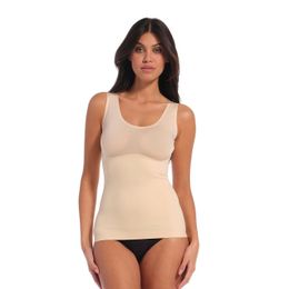 Damen Shapingtop, braun, Gr. L, MAGIC BODYFASHION, unifarben, Stoff, Obermaterial: 65% Polyamid, 35% Elasthan, Tops, mit figurformender Funktion