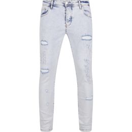 2Y Premium Herren Bequeme Jeans "2Y Premium Herren 2Y Skinny Fit Jeans", wei&szlig;, Gr. 30, unifarben, 97% Baumwolle, 3% Elasthan, Jeans