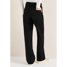Cecil Damen Loose-fit-Jeansschwarz, Gr. 36, unifarben, Jeans, 98% Baumwolle, 2% Elasthan, Jeans, High Waist