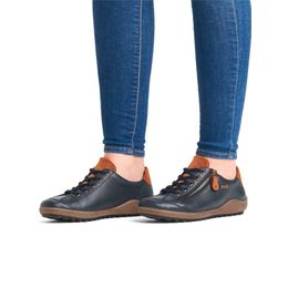 Remonte Damen Schn&uuml;rschuh, Gr. 39, blau, Lederimitat, Schuhe