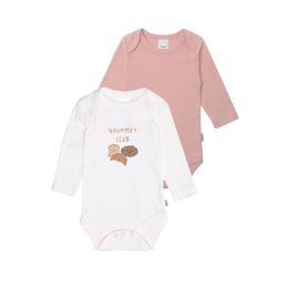 Liliput Jungen Body "Gourmet Club", Gr. 62, rosa, 100% Baumwolle, bedruckt, unifarben, Bodys, Doppelpack mit Druckkn&ouml;pfen im Schritt