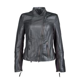 JCC Damen Bikerjacke "Dispana", schwarz, Gr. 40, Obermaterial: 100% Leder, Lamm / Futter: 100% Baumwolle / &Auml;rmelfutter: 100% Polyester, Jacken