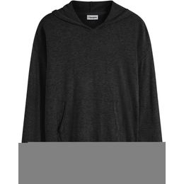 bonprix Damen Strickpullover, grau, Gr. 36, meliert, Web, Obermaterial: 70% Viskose, 30% Polyamid, Pullover, aus Viskosemischung, mit Kapuze, mit