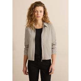 Cecil Damen Kurzjacke, beige, Gr. XL, unifarben, Stoff, Obermaterial: 67% Polyester, 18% Viskose, 6% Polyamid, 6% metallisierte Fasern, 3% Elasthan;