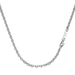 Herren Silberkette "Ankerkette, diamantiert, massiv, Silber 925", 50cm, Silber 925 (Sterlingsilber), silber, Giorgio Martello MILANO, Silber 925