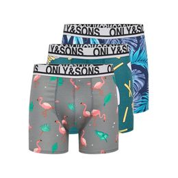 Only & Sons Only & Sons Boxer shorts male Blue, Grey, Green size S